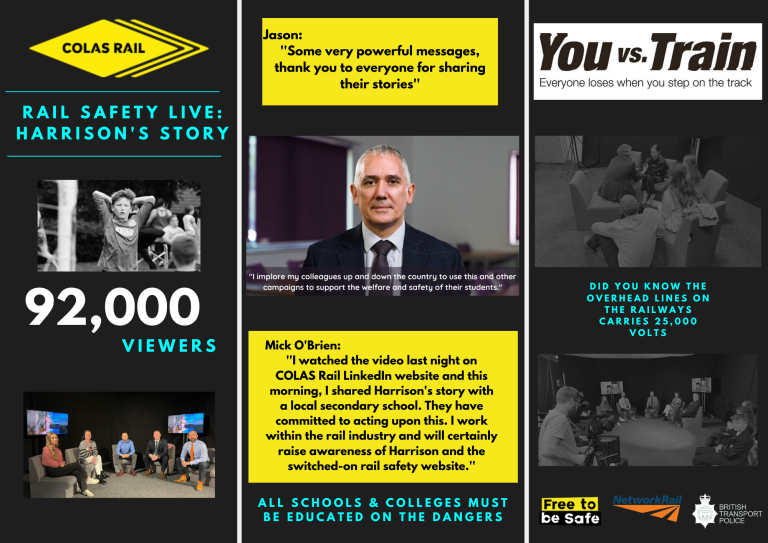 Colas Rail UK Collaborate With Network Rail To Share Harrison’s Story ...